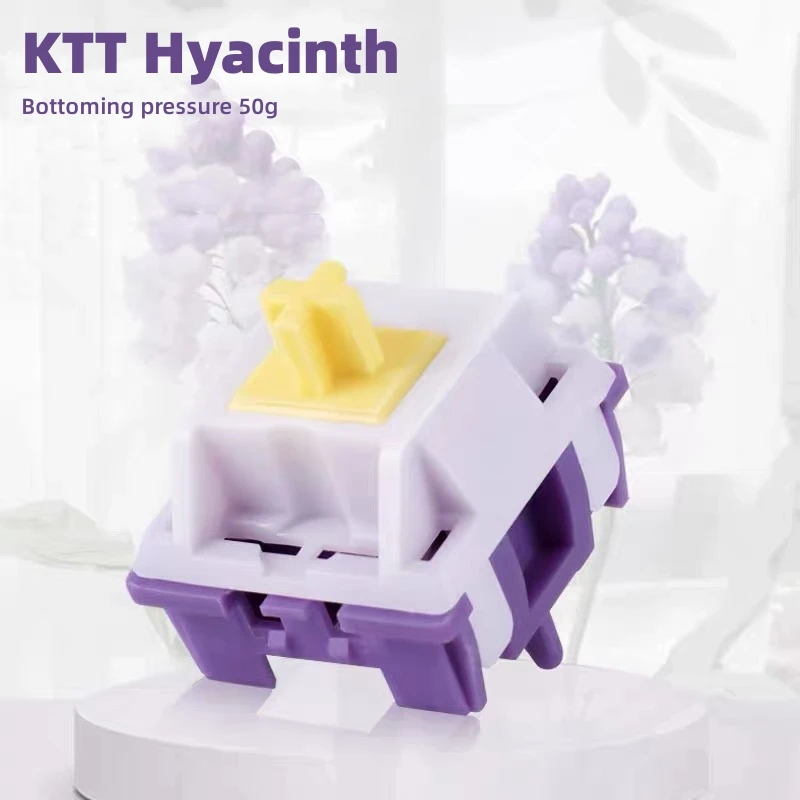 Linear Switch KTT Hyacinth switches 5 Pins Switch 45g Factory pre-lubricated for Custom Gaming ...
