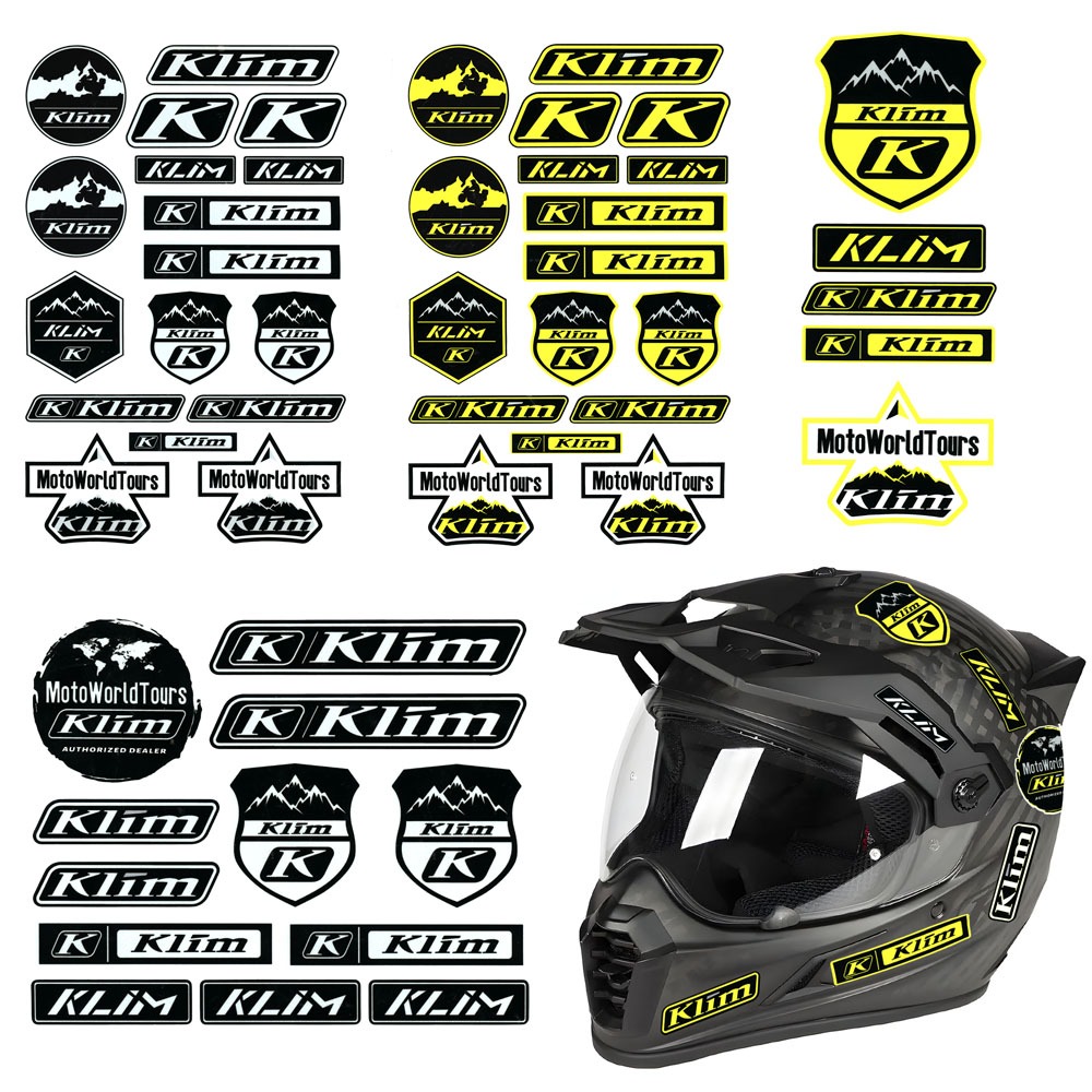 Reflective Motorcycle Stickers Klim Helmet Decal Decor Motorbike ...