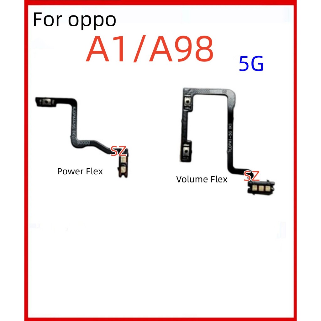 For OPPO A1/A98 5G Power On Off Volume Switch Button Flex Ribbon For ...