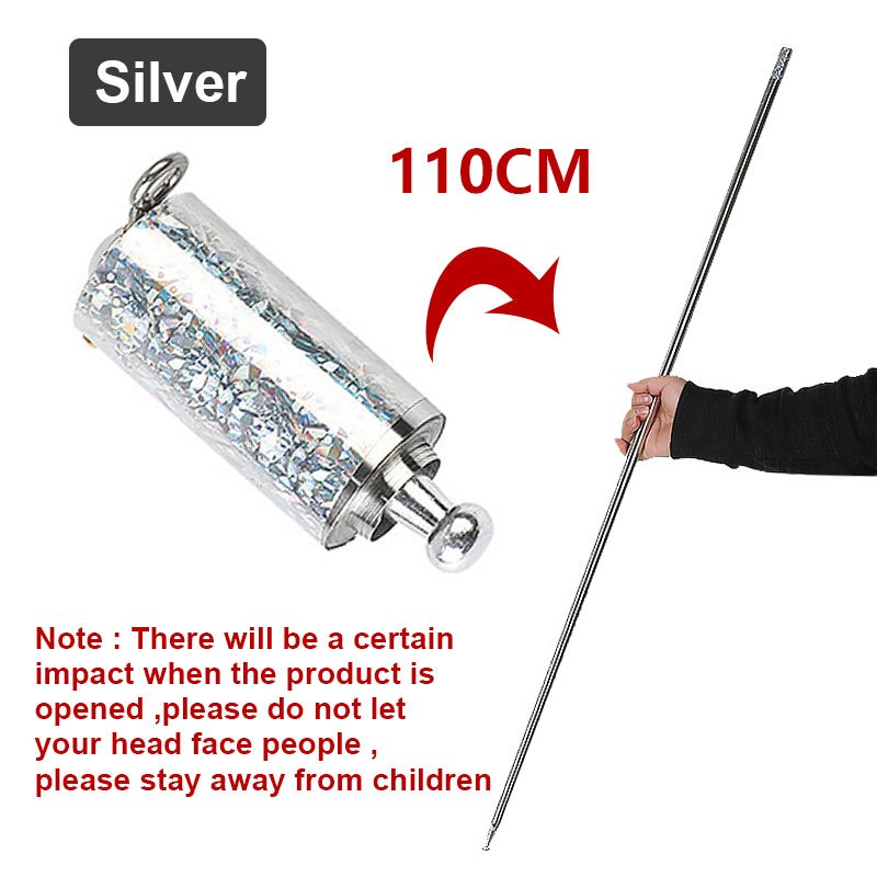 110cm Magic Stick Metal Stainless Steel Appearing Cane Elastic Rod ...