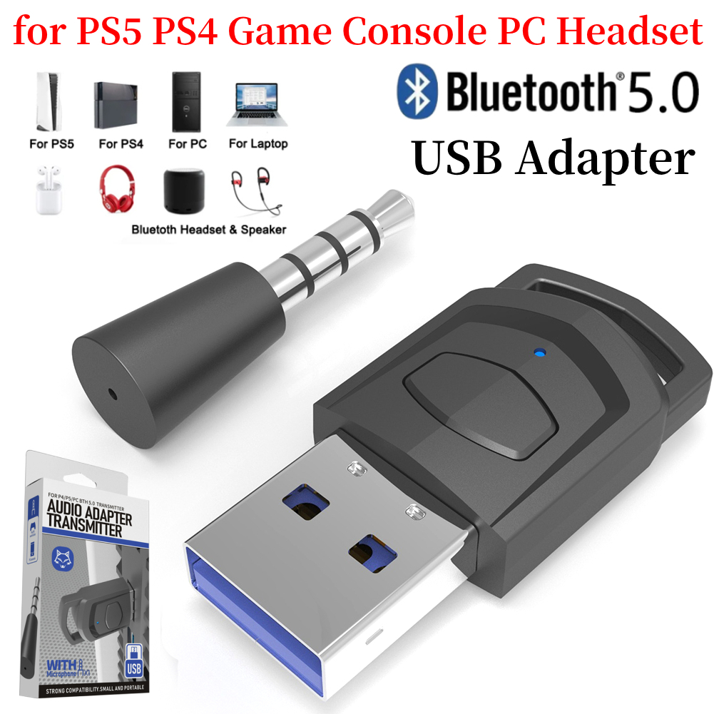 Bluetooth Audio Adapter Wireless Headphone Adapter Receiver for PS5/PS4 ...