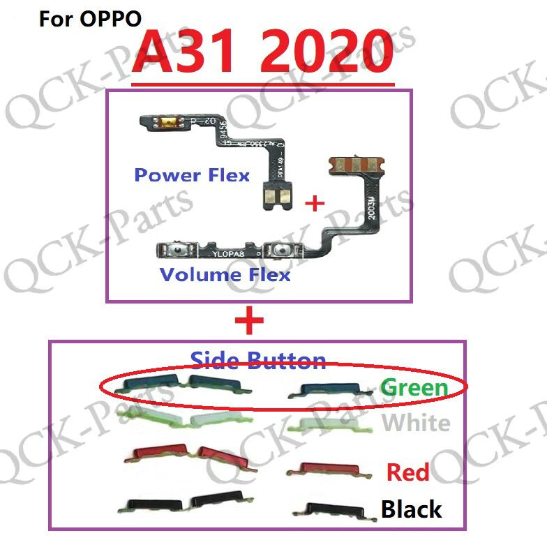 For OPPO A31 2020 New Switch Key Power On Off and Volume up down Side ...