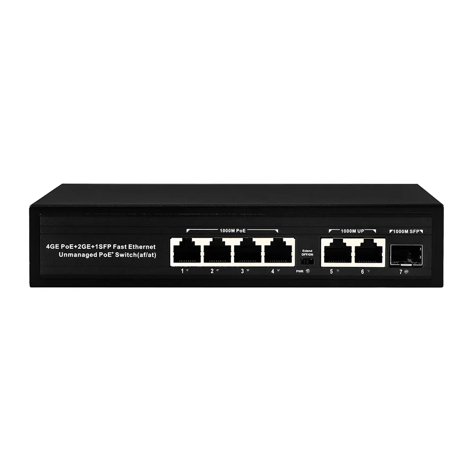 4 Port Gigabit POE Ethernet Switch with 2*1000Mbps uplink+ 1* SFP ...