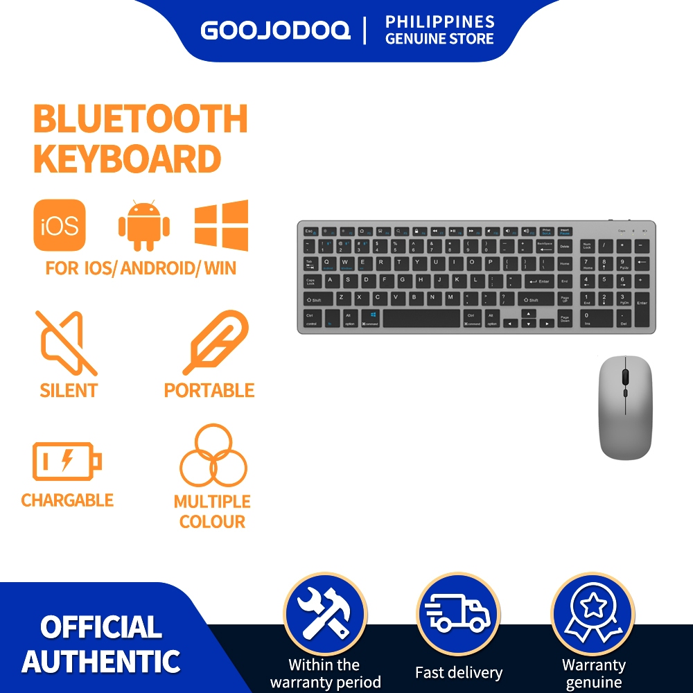 Goojodoq Wireless Bluetooth Keyboard with Number Pad and Mouse Numpad ...