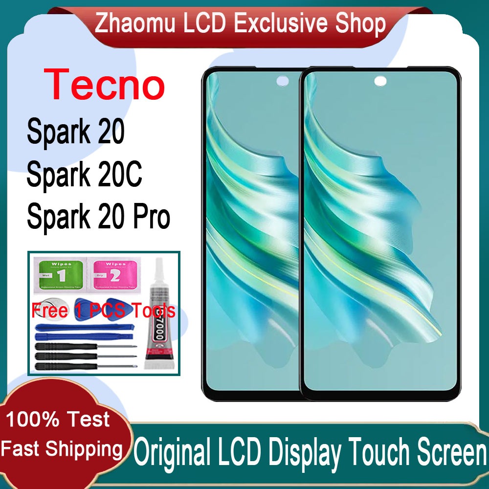 Original Tecno Spark 20 Spark 20C Spark 20 Pro LCD Display Touch Screen Replacement | Shopee ...