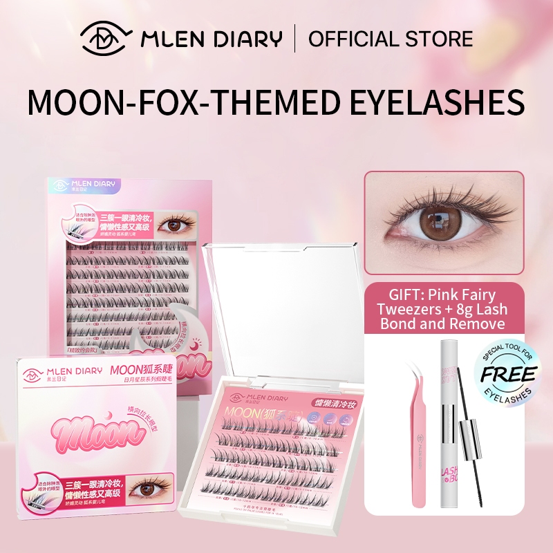 [SHIP ON 24 HOURS]MLEN DIARY Fox-style False Eyelashes Reusable ...
