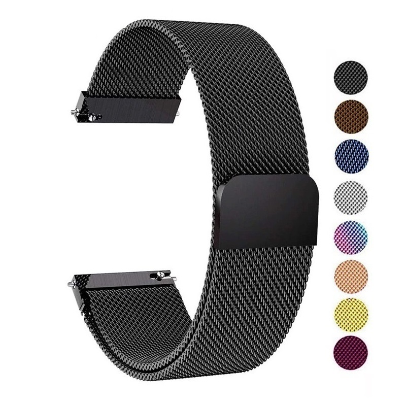 20mm 22mm Quick Release Breathable Stainless Steel Loop Watch Strap ...