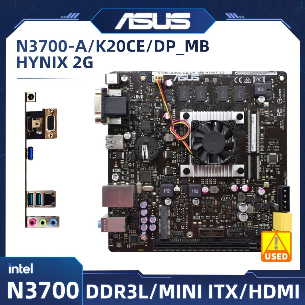 ASUS mini itx Motherboard N3700-A/K20CE/DP_MB HYNIX 2G +ddr3 2GB Memory ...