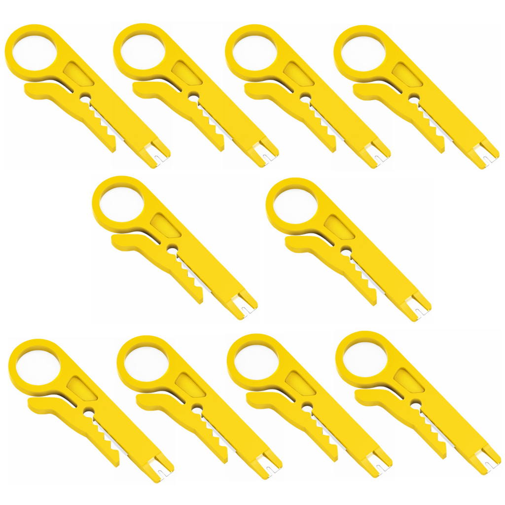 Yankok Mini Stripper / Cutter / Punch Down Tool 10 Pcs Yellow for UTP ...