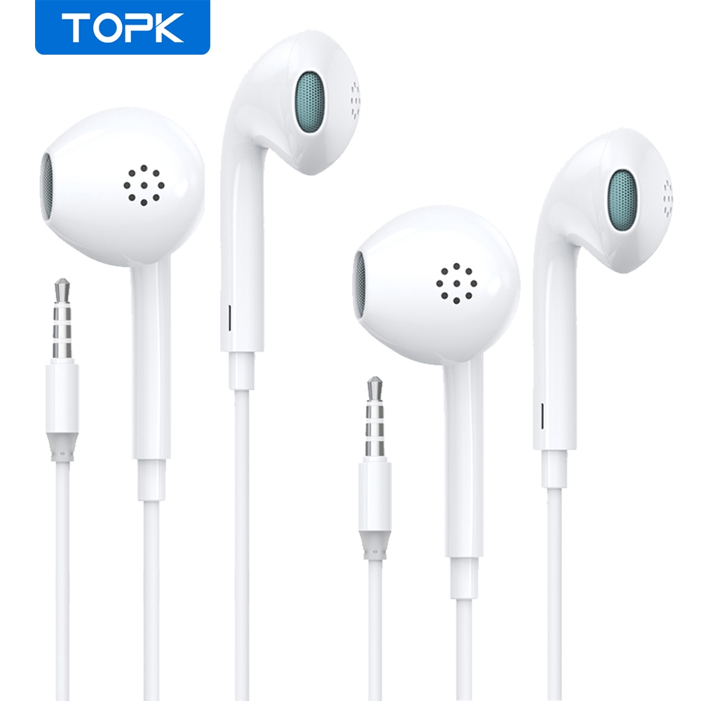 TOPK [2-Pack] F20 Noise Isolating In-Ear Earphones Headphones With ...
