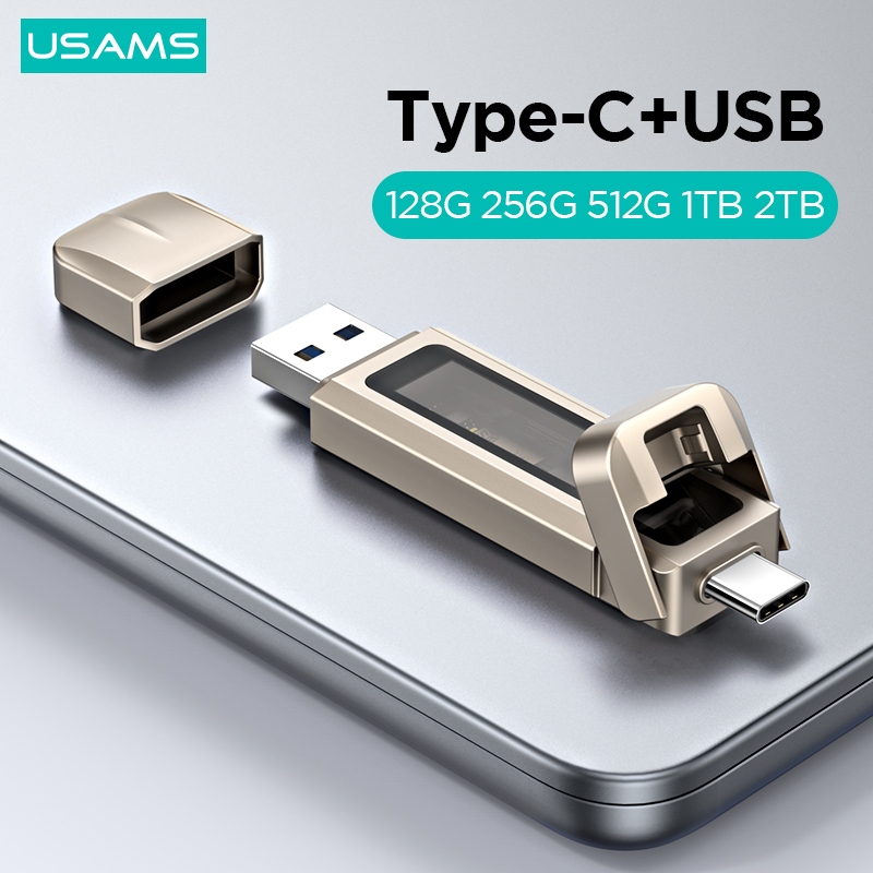 USAMS OTG 3 IN 1 Type-C+USB 3.2 High Speed Flash Drives Pendrive USB ...