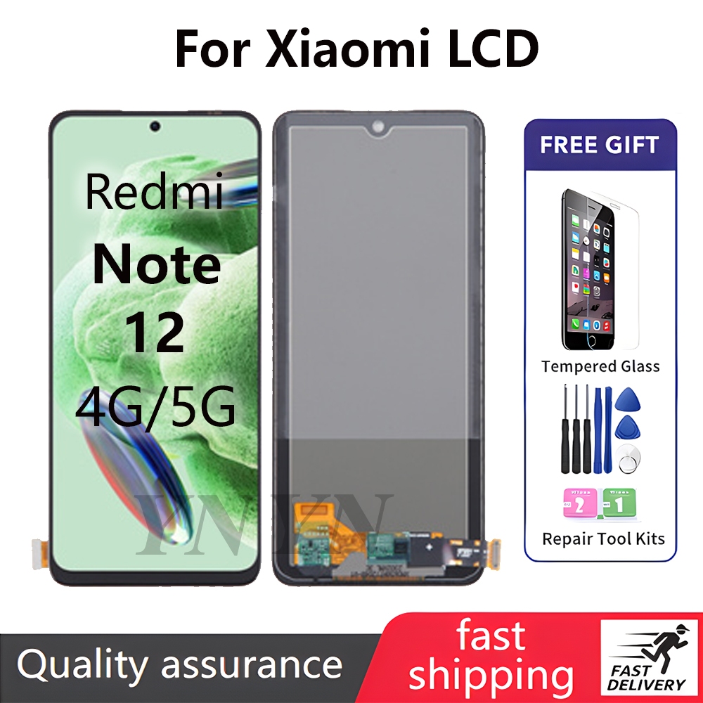 For Xiaomi Redmi Note 12 4G/5G LCD touch screen replacement | Shopee ...