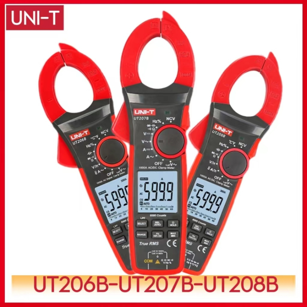 UNI-T UT206B UT207B UT208B True RMS Digital Clamp Meter VFC Electrical ...