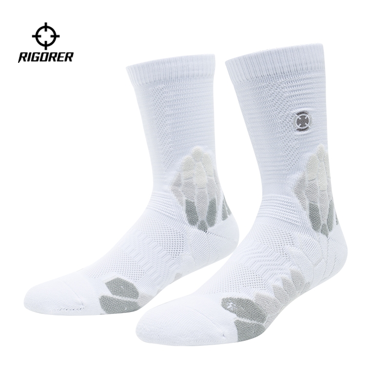 RIGORER Men's Basketball Socks High Cut Thickened Towel Bottom Men's ...