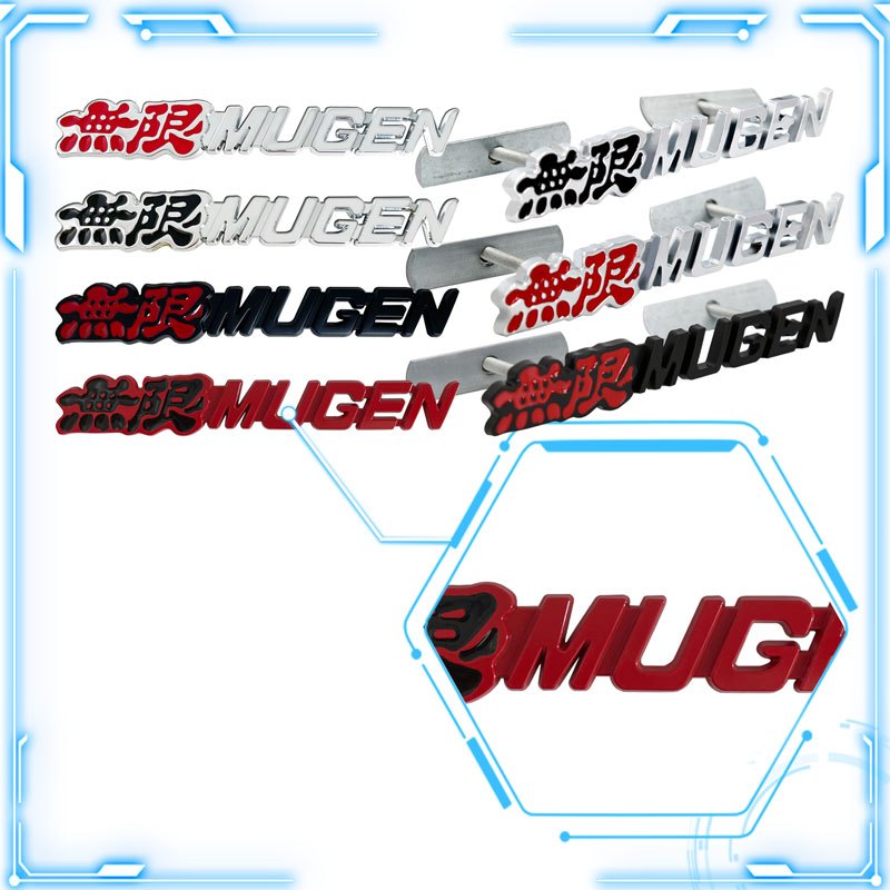 3D Nameplate Metal Car Letters Front Hood Grill Mugen Emblem Badge ...