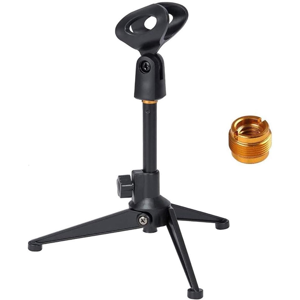 Universal Adjustable Desk Microphone Stand Portable Foldable Tripod MIC ...