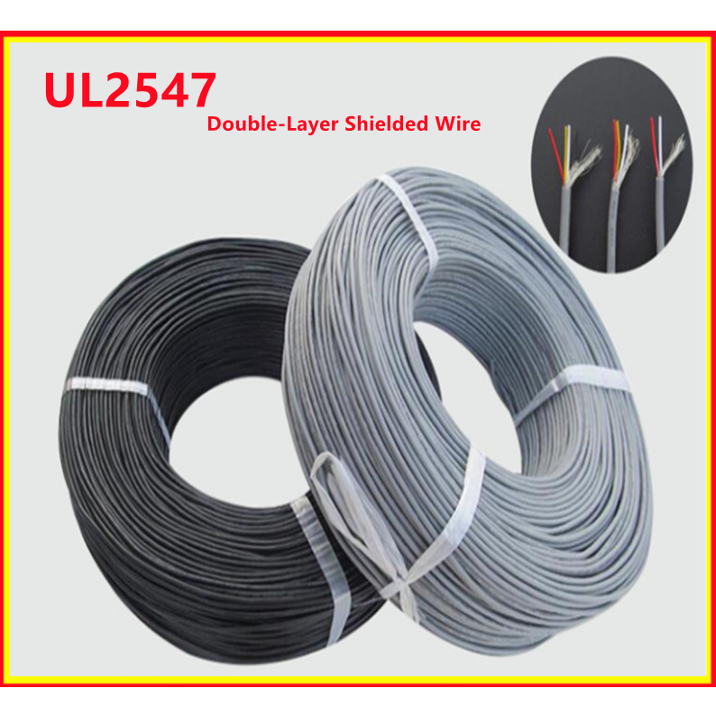 100Meters UL2547 Shielded Cable 24AWG 2/3/4 Cores PVC Insulated Tinned Copper Cable Multi cores ...