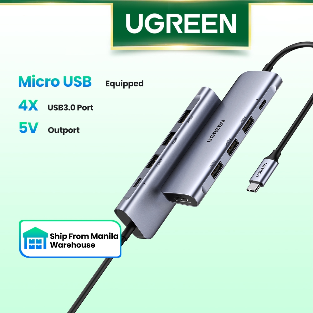 UGREEN Usb Hub Multiple 4 Ports Splitter Fast Speed 3.0 Plug And Play ...