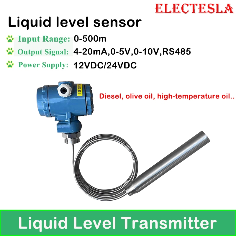 Gasoline diesel level sensor LCD liquid tank level transmitter 4-20mA ...