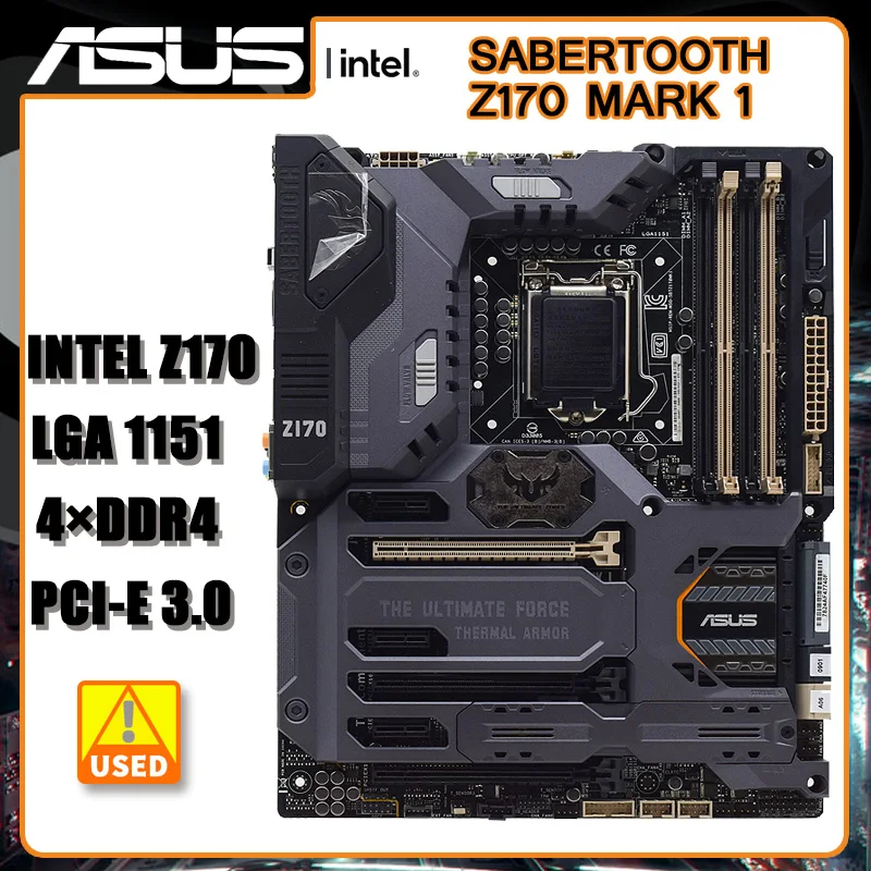 LGA 1151 Motherboard Asus SABERTOOTH Z170 MARK 1 Motherboard DDR4 64GB ...