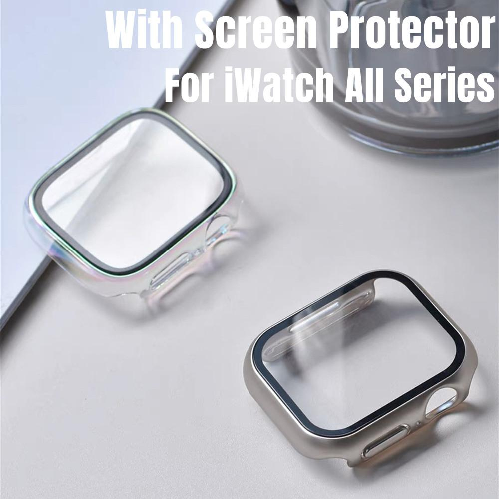 With Screen Film Protective Case For Apple Watch S9/8/7/6/5/4/3/2/1 SE2 ...