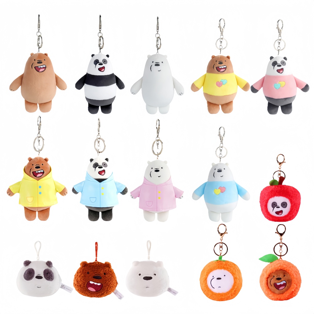 We Bare Bears Plush Toy Pendant Collection Soft Stuffed Cute Plushie ...