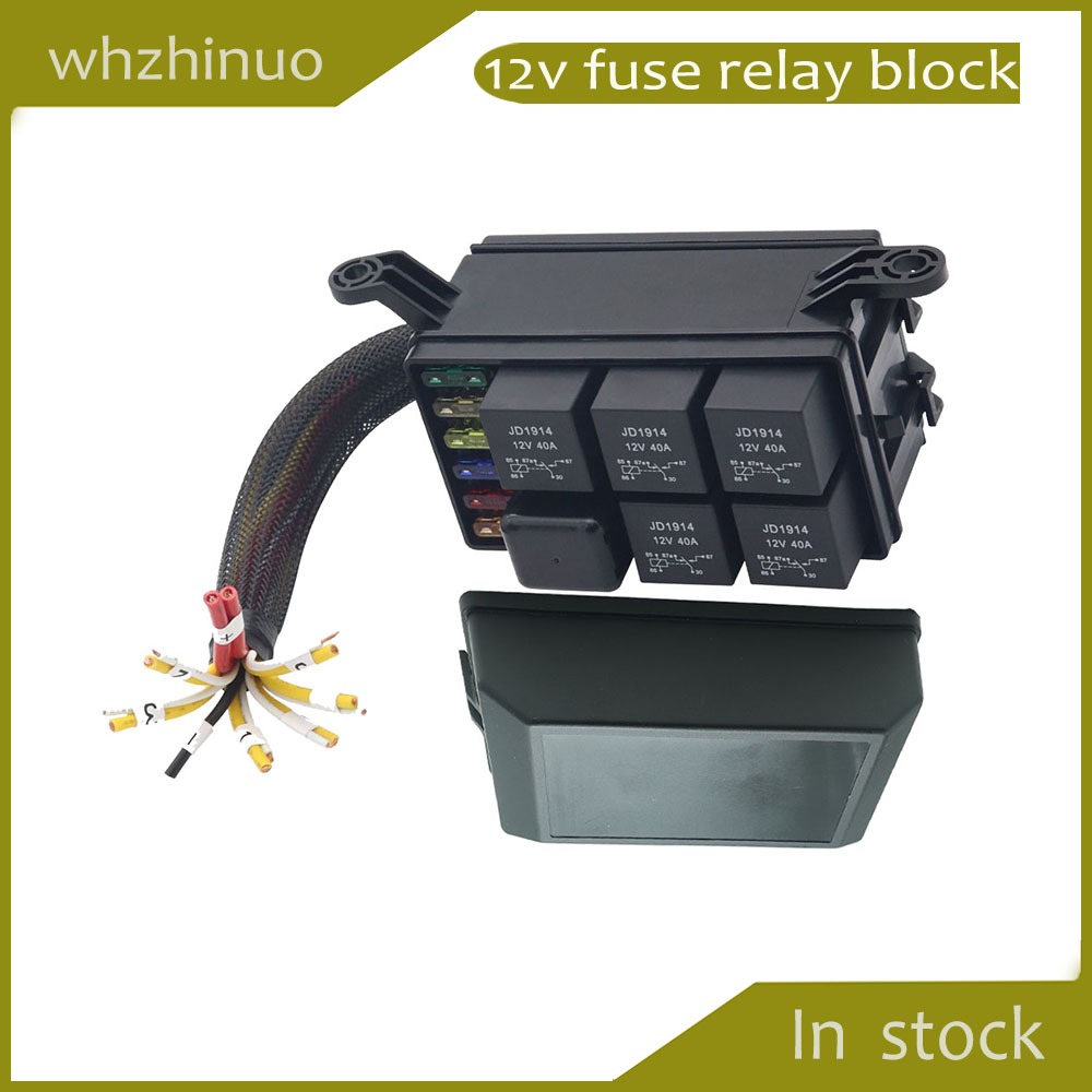 12V Fuse Relay Block With Harness Relays holder 6 ATC/ATO Fuse Holders ...