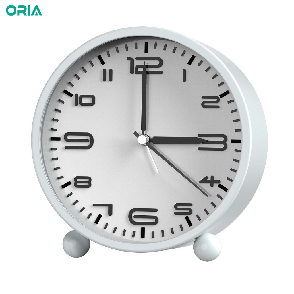 ORIA Battery Powered Bedside Clocks Loud Alarm Clock with Large Display ...