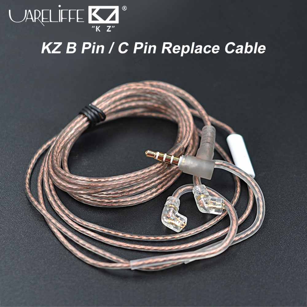 Uareliffe KZ Earphone Replacement Cable 2 Pin 0.75mm OFC Flat Wire ...