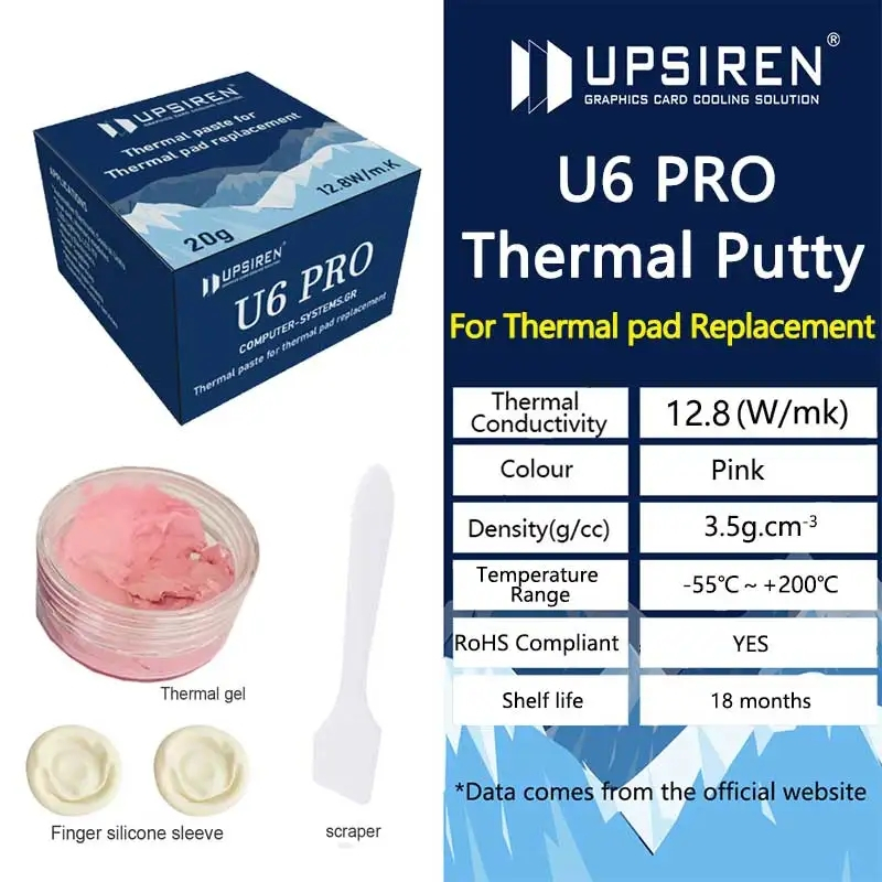 UPSIREN Thermal Putty U6 PRO For GPU BTC Graphics Card Thermal Pad ...