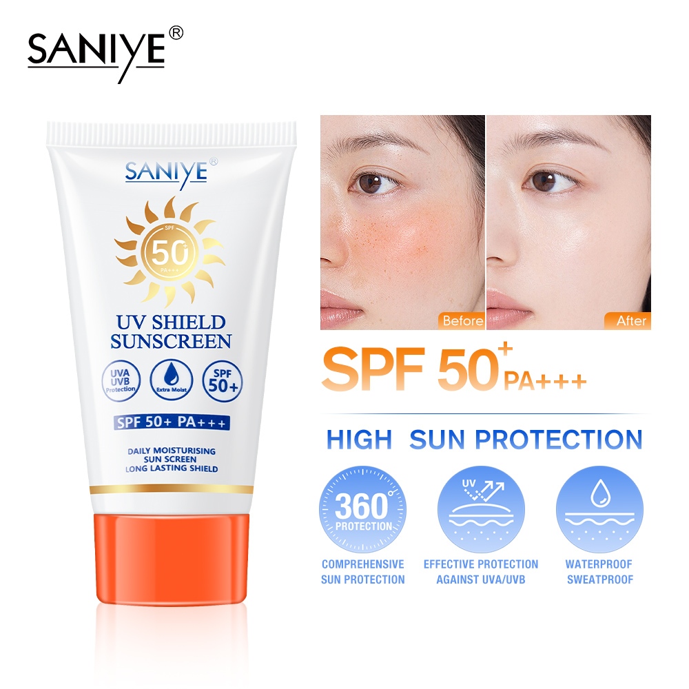 SANIYE Whitening UV Sunscreen Face Cream Sunblock SPF50++ 50ml Skincare ...