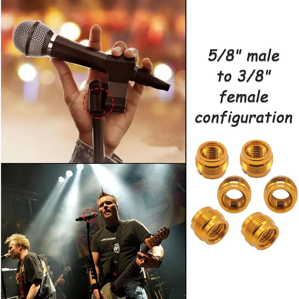 3/8” Female To 5/8" Male Threaded Screw Adapter For Mic Micphone Stand ...