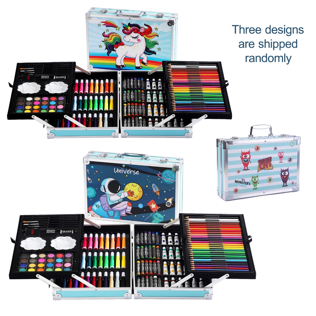 145pcs Art Coloring Set Drawing Painting Set With Aluminum Alloy Case ...