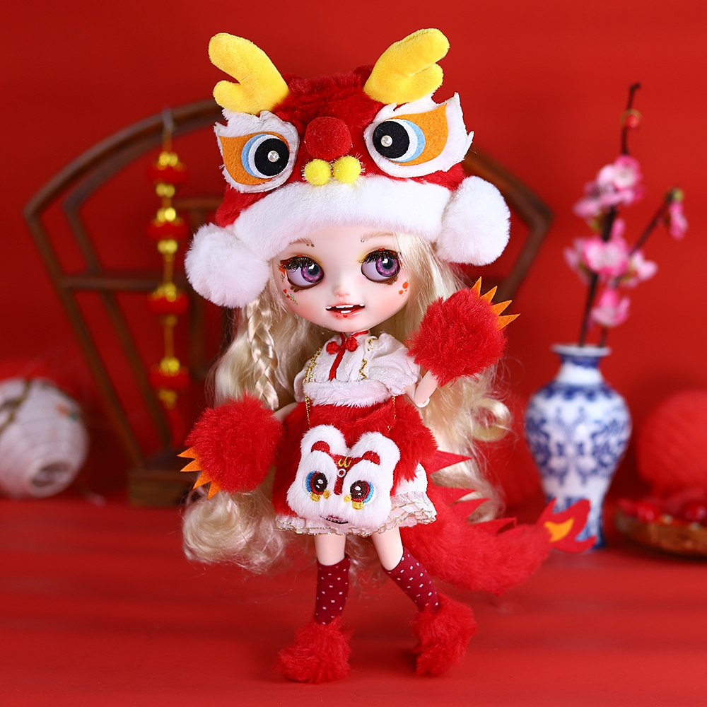 D DBS Little Ragdoll Clothes 2024 Dragon Mascot Plush Suit 19 Joints ...