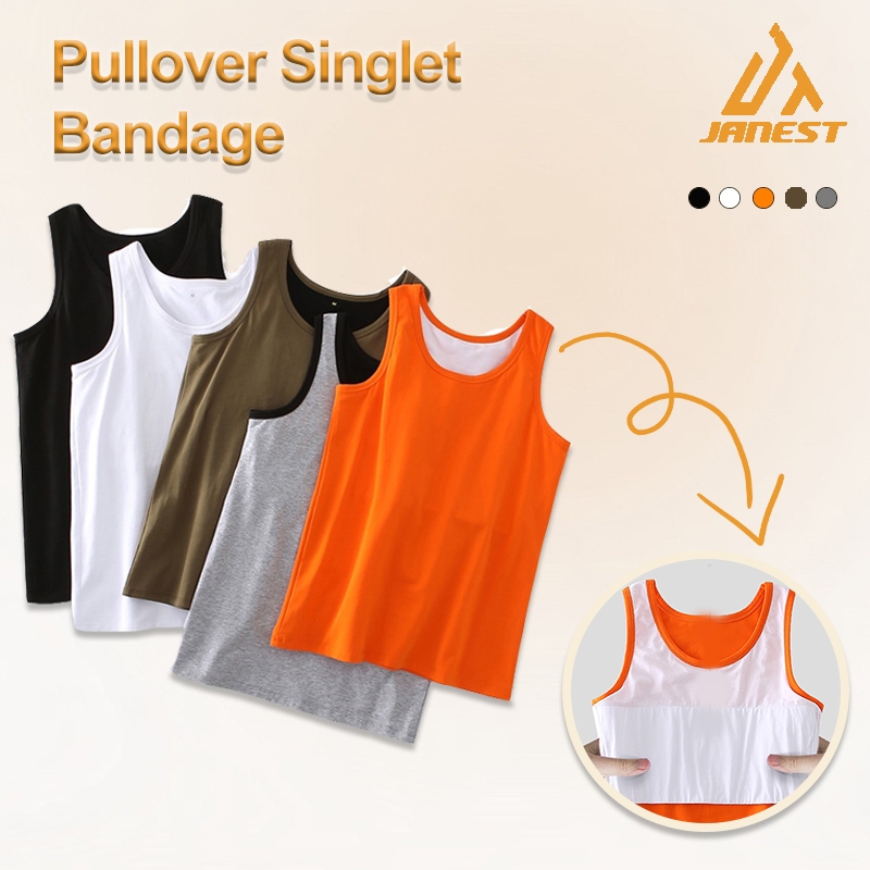 Bandage Singlet Chest Binder Pullover Sando Binder Breathable Breast ...