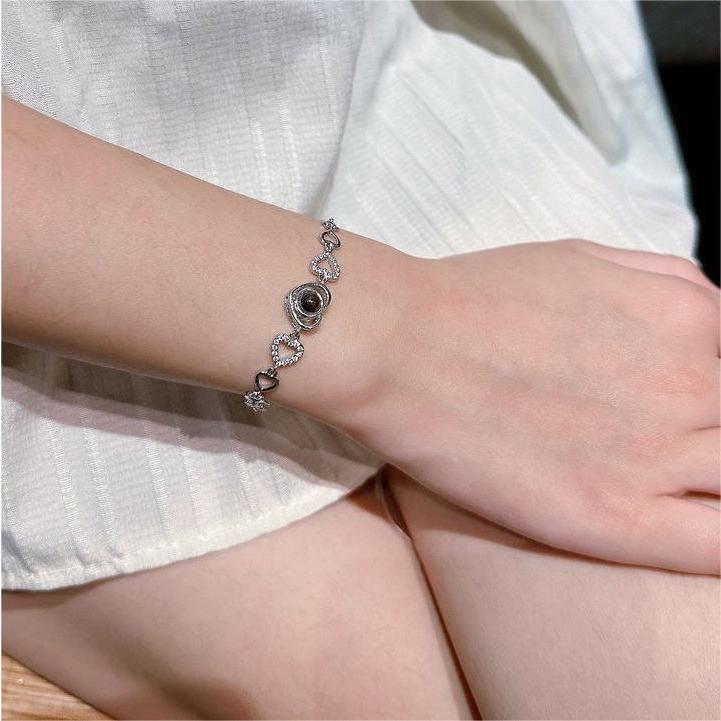 [Sincerer] Projector Bracelet Heart Bracelet Photo Memory Bracelet ...