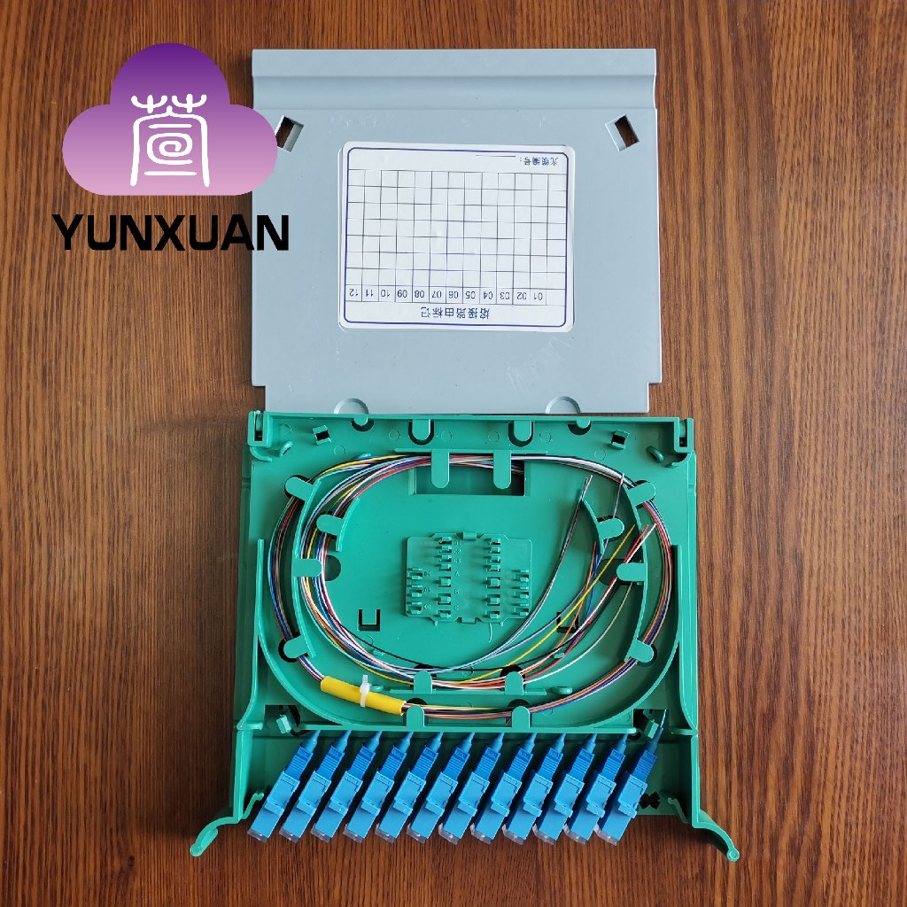 12 Core SC Fiber Optic Splice Tray Cabinet Distribution Integrated ...