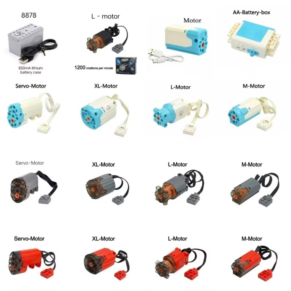 Small Particle Building Blocks Motor Power Group Remote Control Racing Model MOC Modified Motor ...