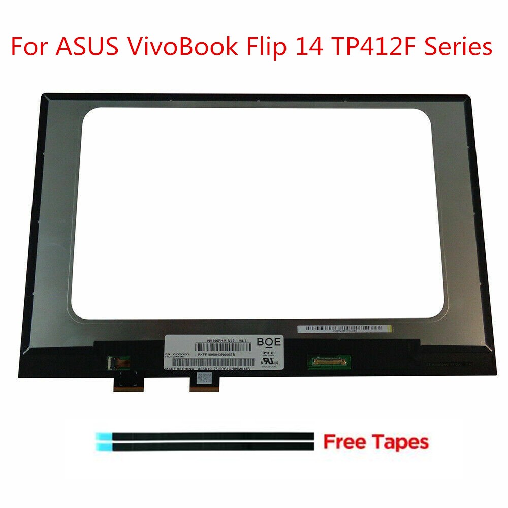 14" LCD Display Touch Screen Digitizer For ASUS VivoBook Flip 14 TP412F ...