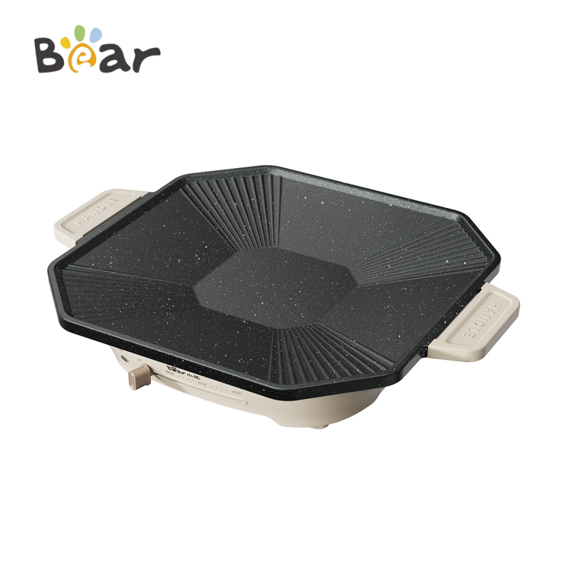Bear Barbecue Samgyupsal Grill Pan Electric Griller Non-Stick Frying ...
