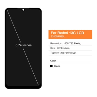For Xiaomi Redmi 13C LCD Display 23100RN82L 23106RN0DA With Frame POCO C65 LCD Touch Screen ...