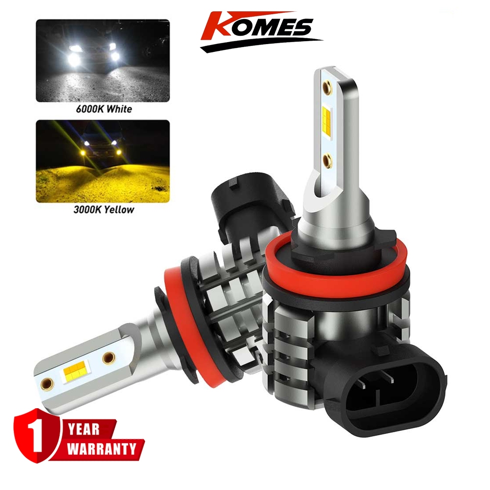 2PCS 4000 Lumen H11 LED Fog Light,300% Brighter, Pure White/Golden ...