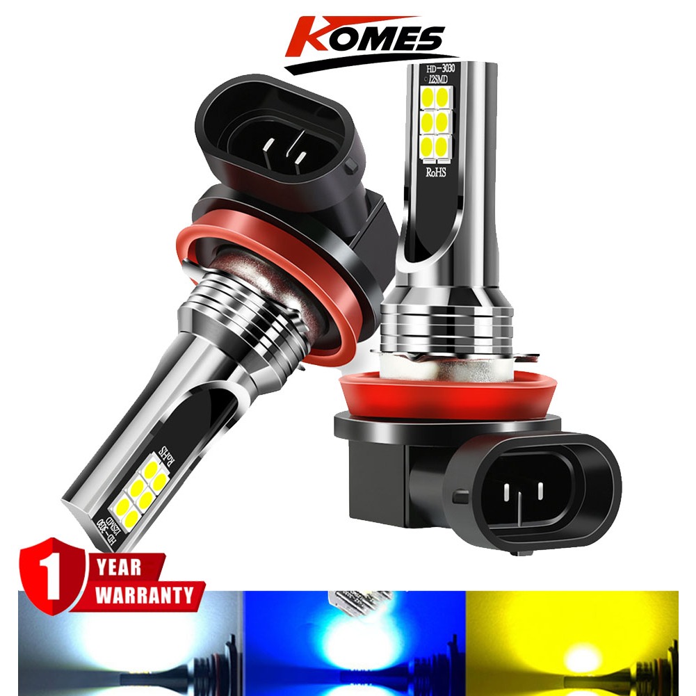 KOMES 2PCS LED Car Fog Light H1/H3/H4/H7/H8 H9 H11/9005 HB3/9006 HB4 Car LED Spot Light 2000LM ...