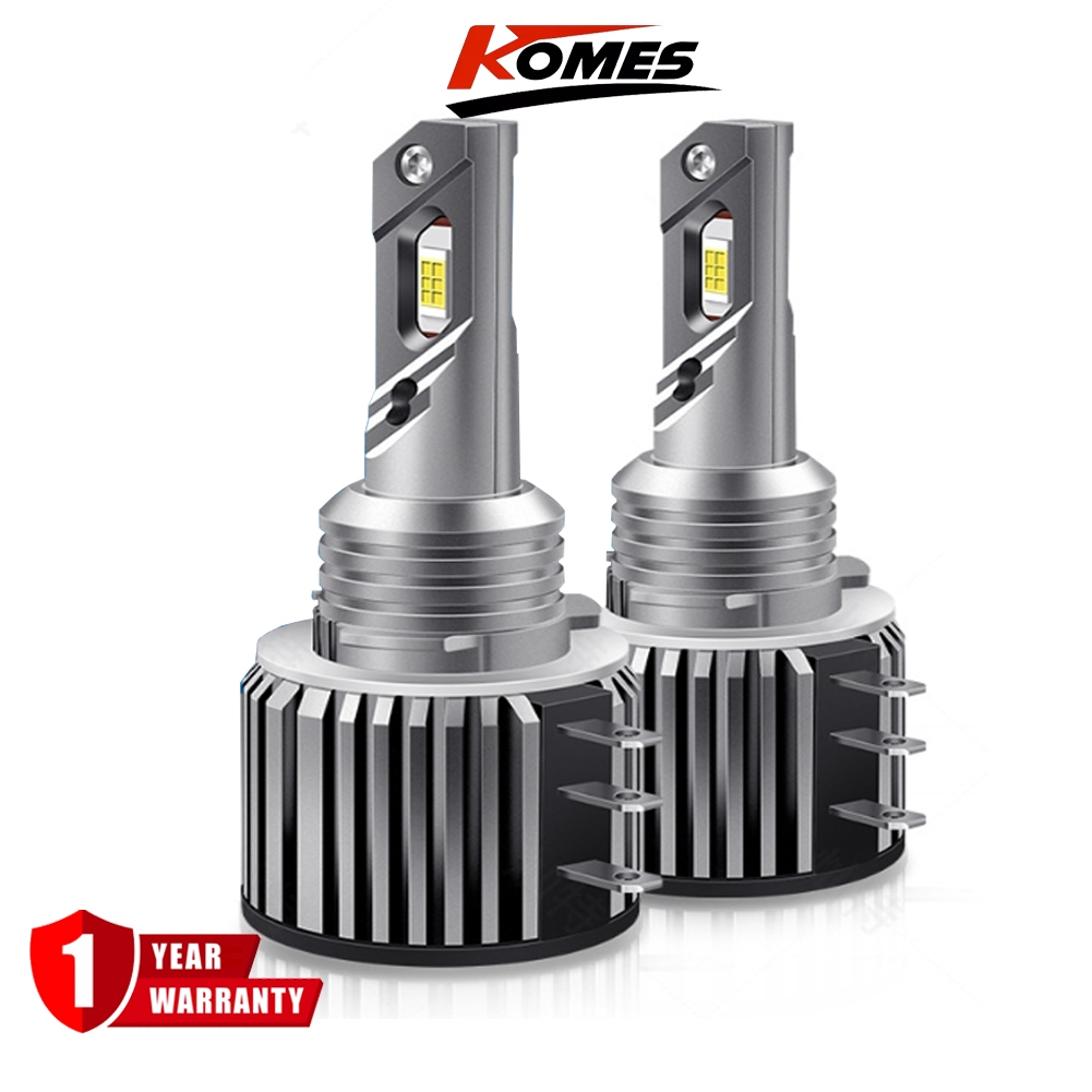 KOMES 2PCS Canbus Error Free Led H15 Headlights CSP Chips For Golf 7 dedicated 6000K 10000LM Fog ...