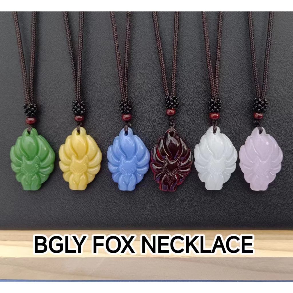 BGLY Fox Necklace Nine-tailed Fox Crystal Pendant New Feng Shui Fox ...