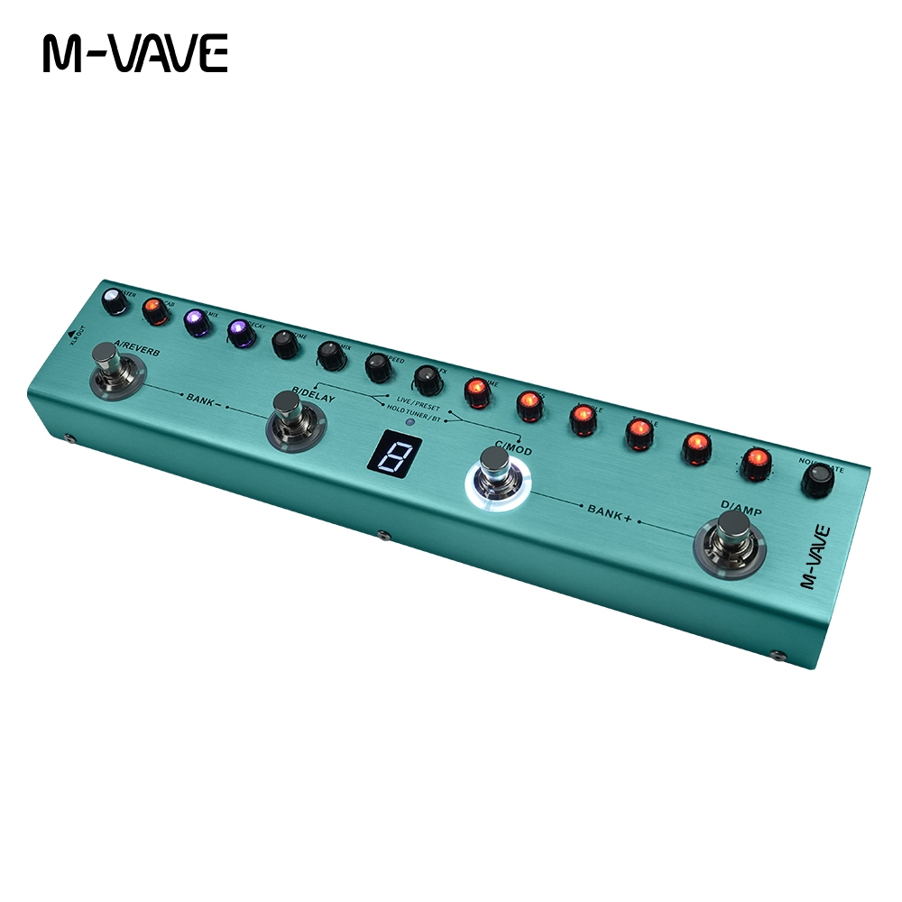 M-VAVE Tank-G V2 Guitar Multi-Effects Pedal Rechargeable 36 Presets 9 ...