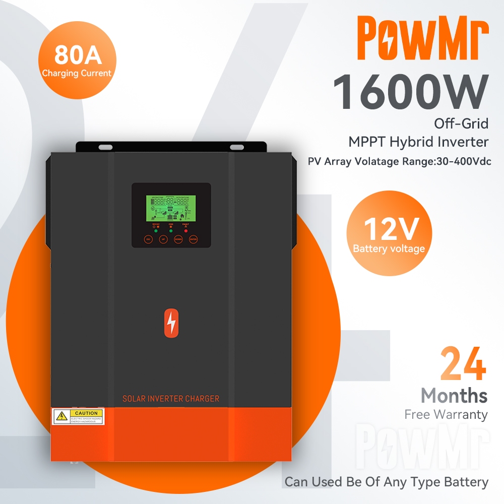 【Local Delivery】PowMr MPPT 1.6KW Off-Grid Pure Sine Wave Solar Hybrid ...