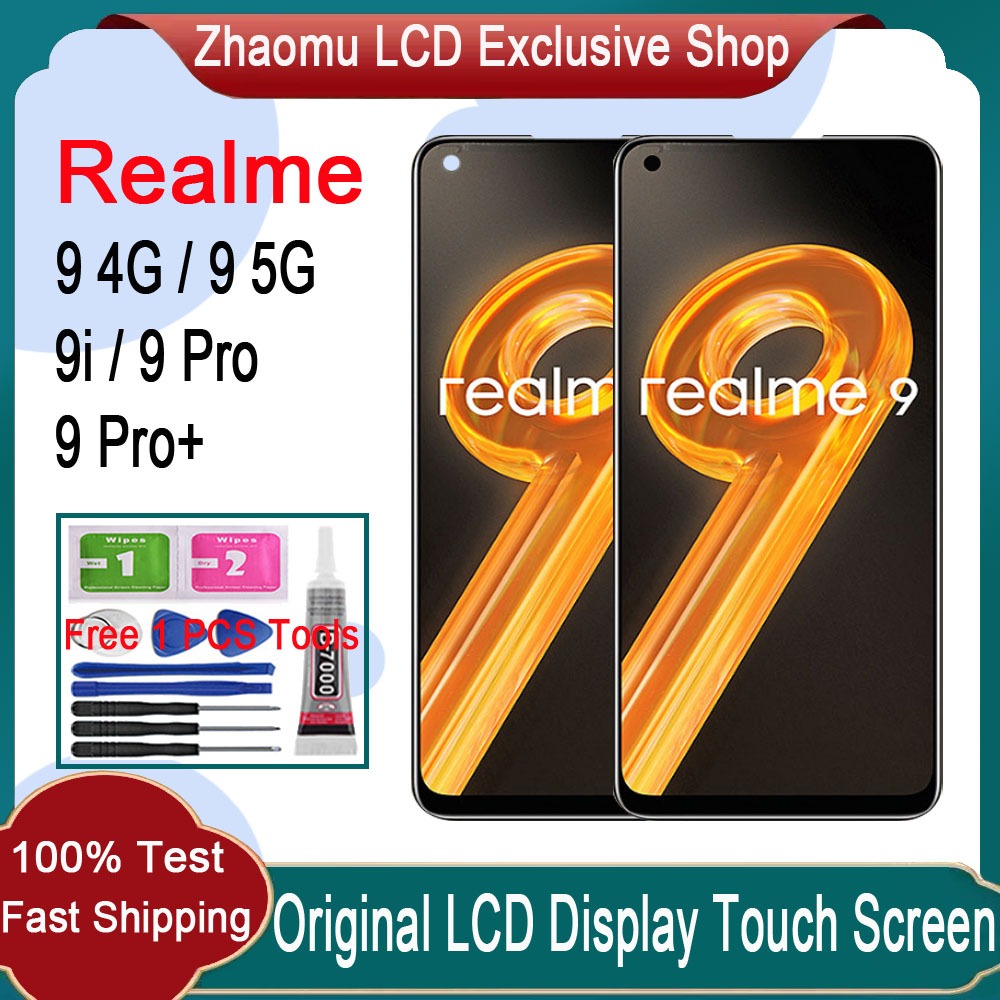 Original AMOLED Realme 9 4G 9 5G 9i 9 Pro 5G 9 Pro Plus 5G LCD Display Touch Screen Replacement ...