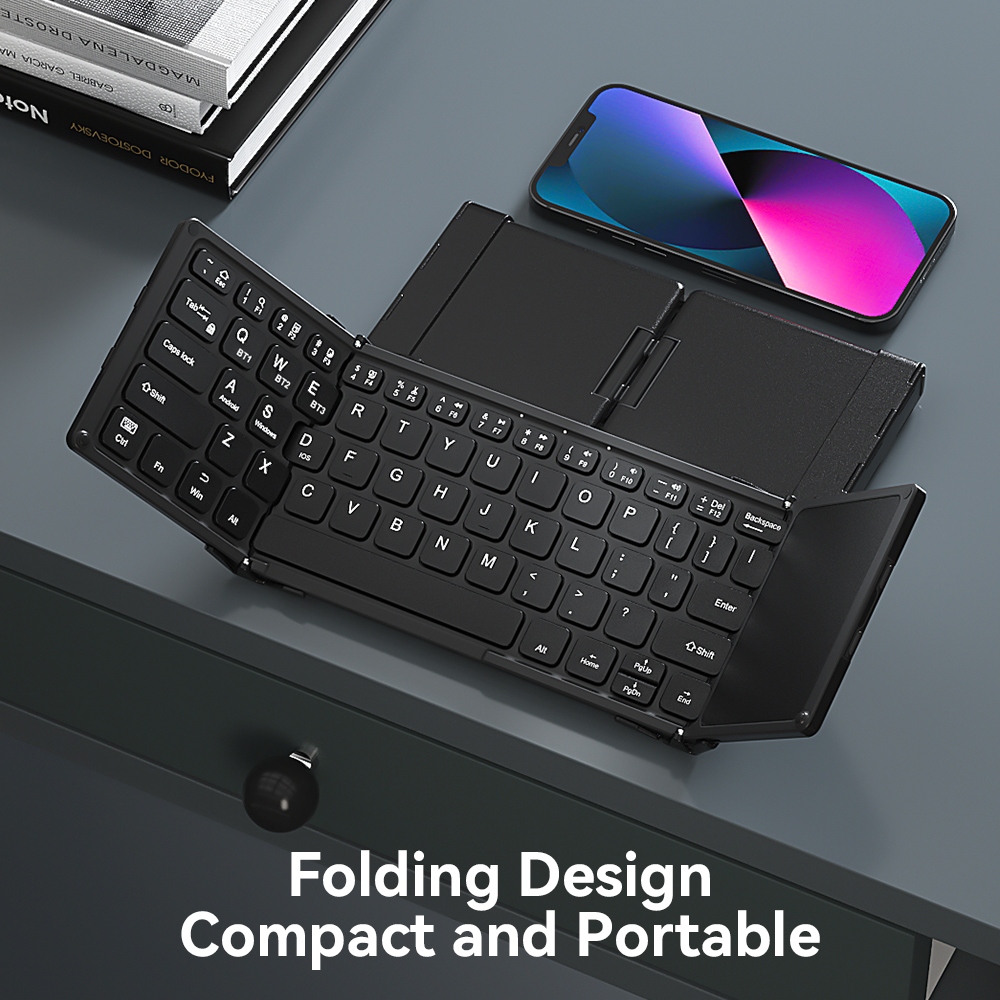 BOW Compact Portable HB318 Wireless Folding Keyboard Bluetooth ...