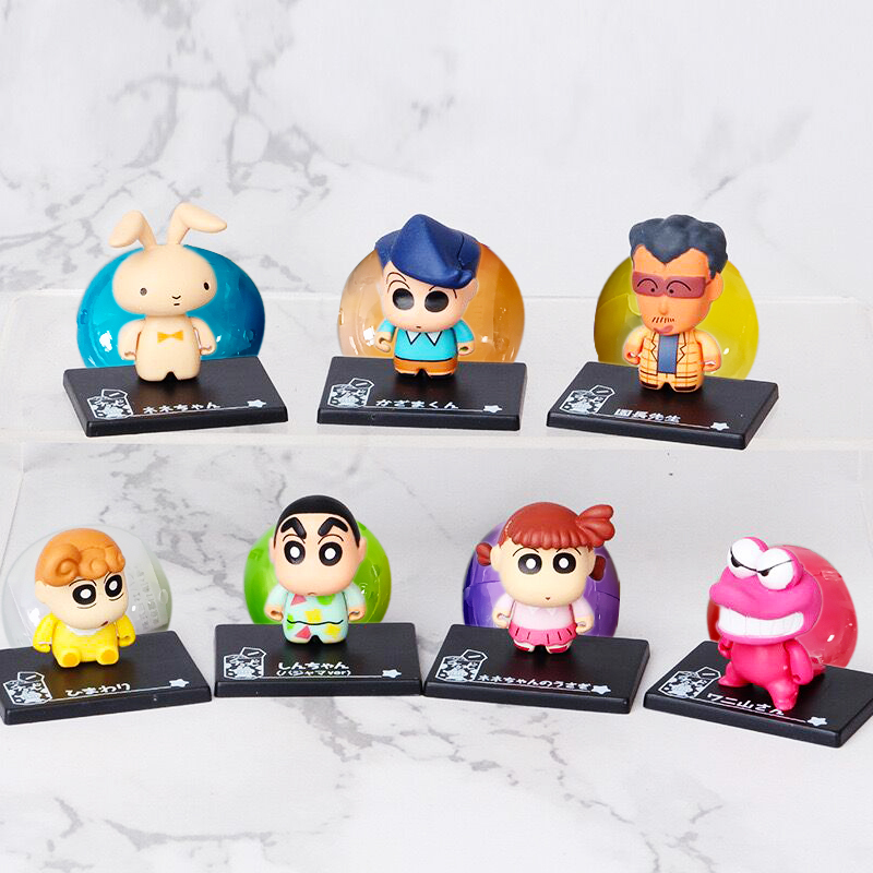7Pcs/Set 4cm Anime Crayon Shin-chan Gashapon Nohara Shinnosuke Nohara ...